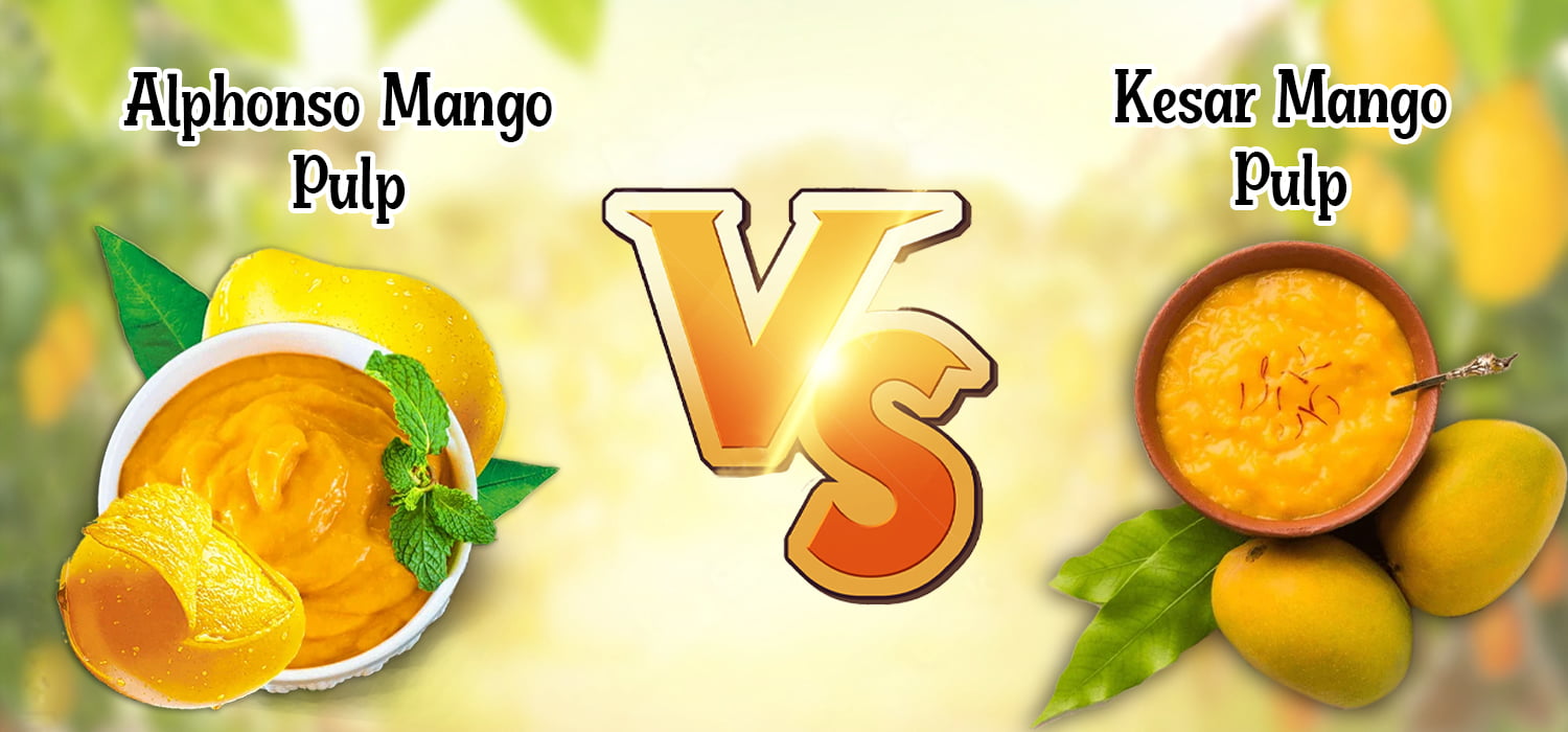 Difference between Kesar mango pulp & Alphonso mango pulp?